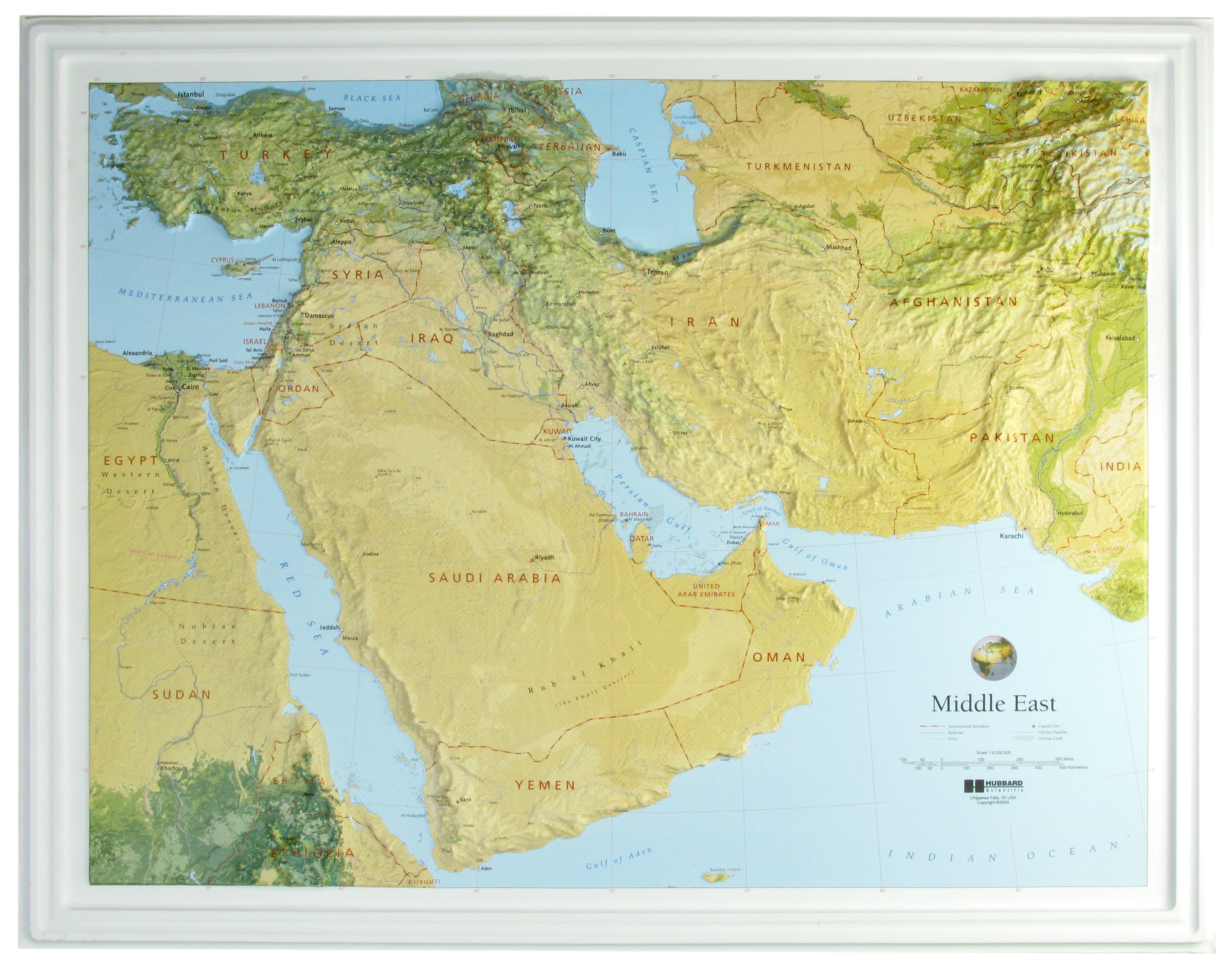 Middle East Topography