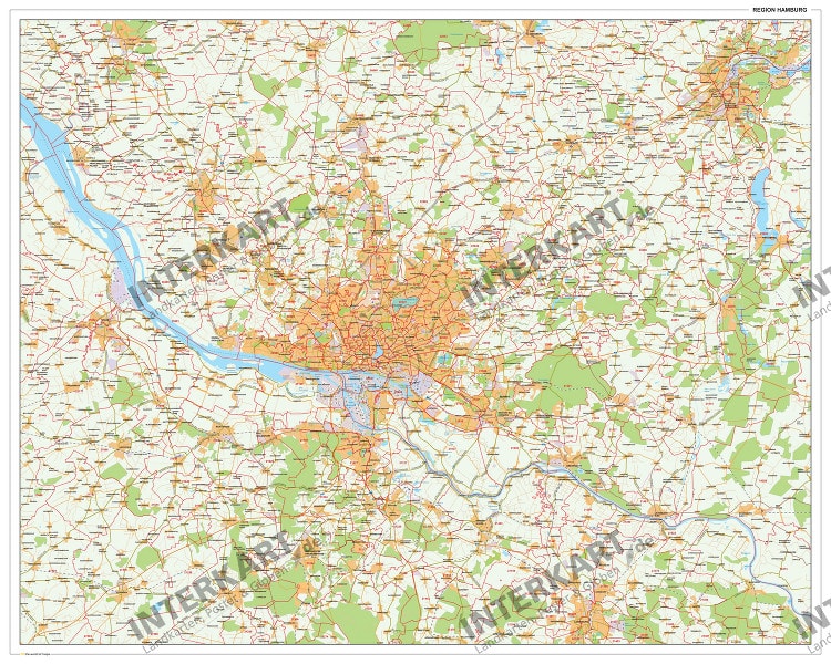 Postleitzahlenkarte Hamburg
