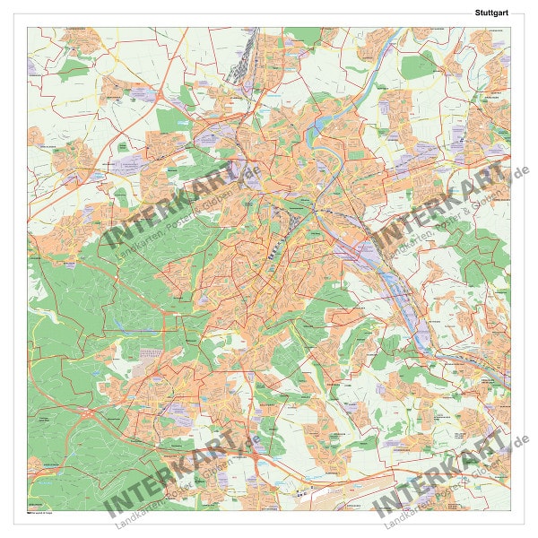 Postleitzahlen Stuttgart Karte