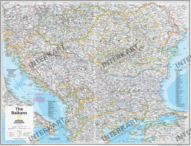 NGS Balkans Wall Map